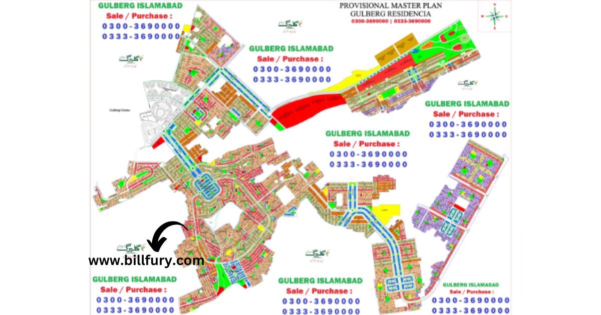 Gulberg Residencia Map